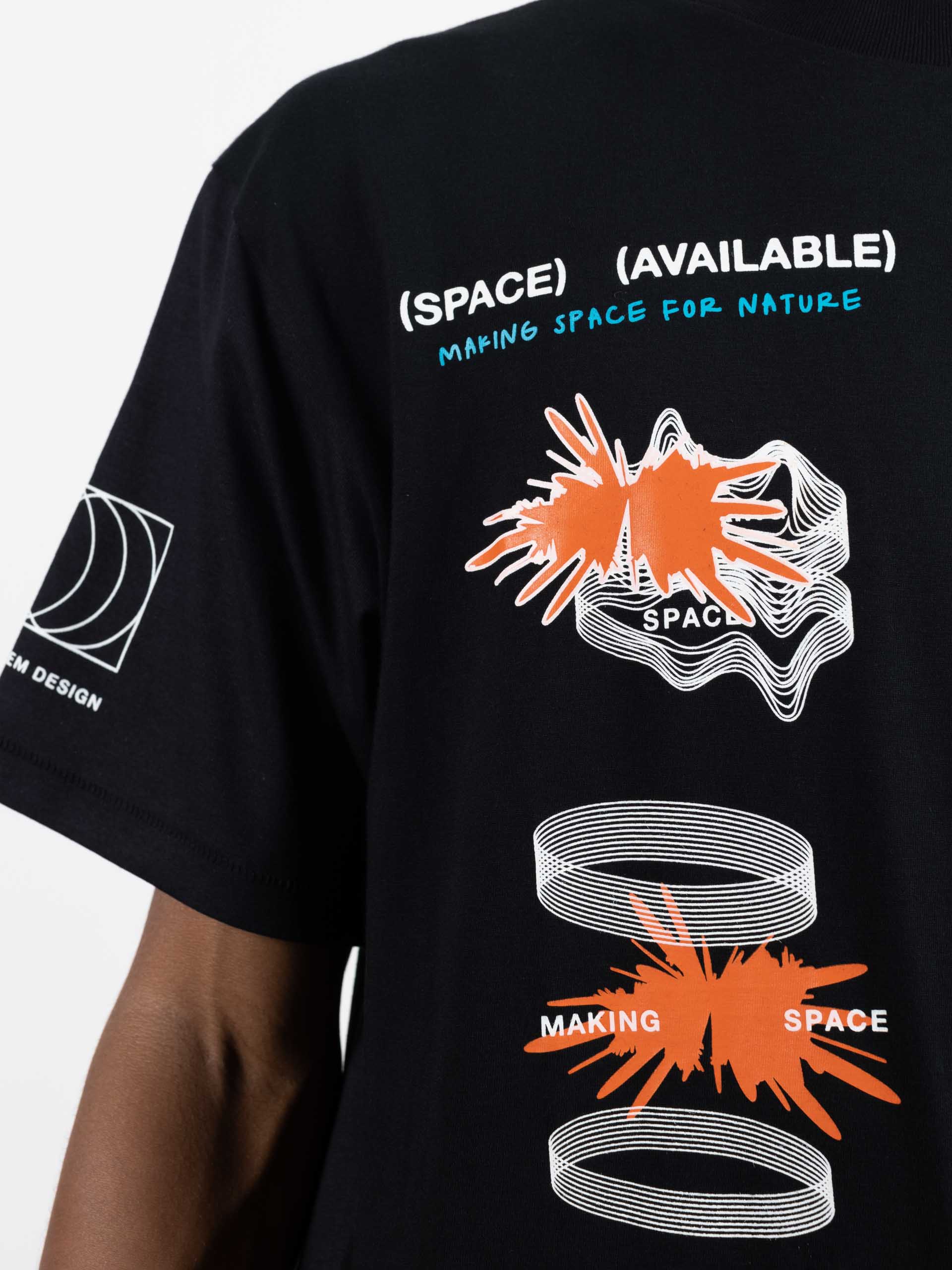 Upcycled Black T-Shirt | Utopic States Series – Space Upcycled Black T-Shirt | Utopic States Series – Space